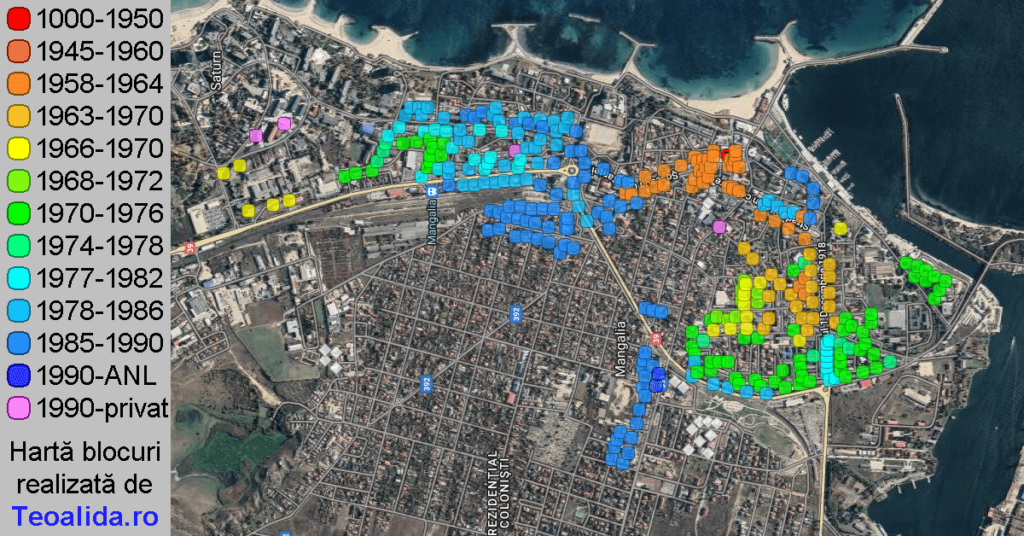 Hartă blocuri cu anul construcţiei: Bucureşti şi alte 50 oraşe