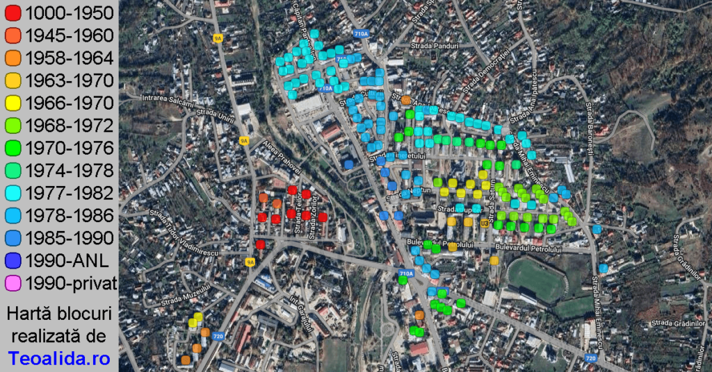 Hartă blocuri cu anul construcţiei: Bucureşti şi alte 50 oraşe